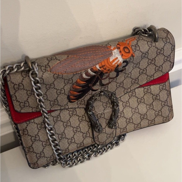 Gucci | Bags | Gucci Monogram Bee Dionysus Medium Shoulder Bag | Poshmark
